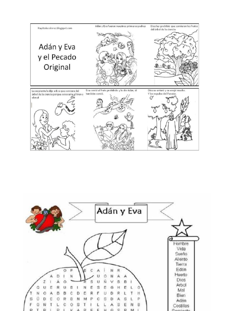 Actividades Adan y Eva | PDF