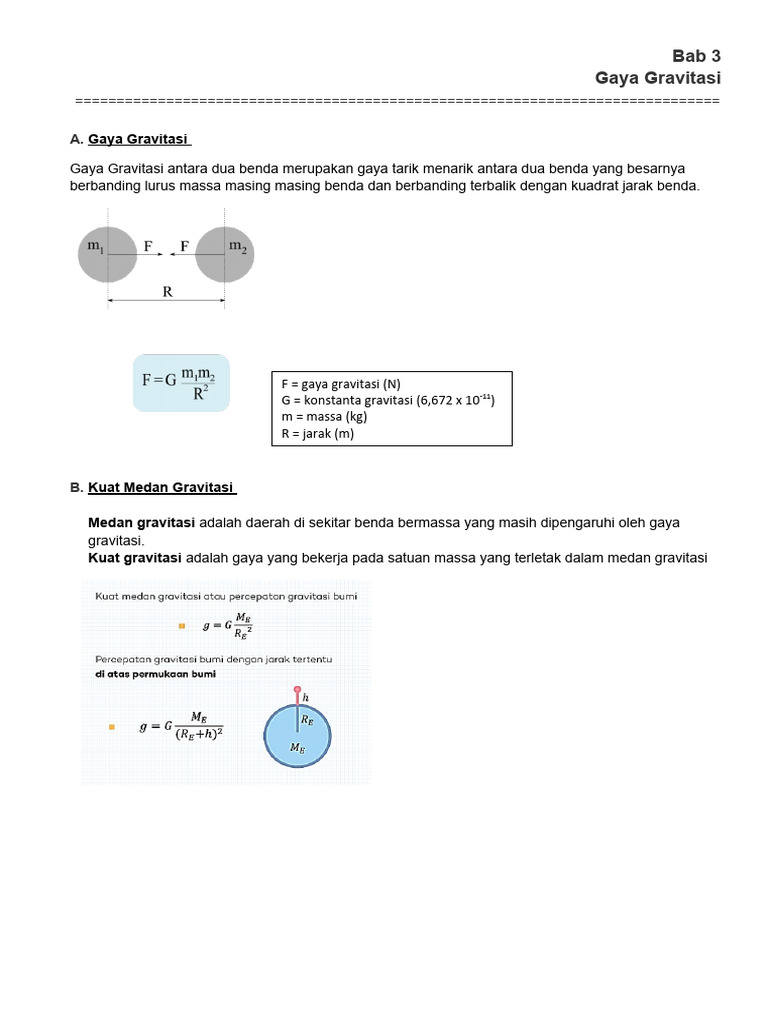 Gaya Gravitasi | PDF | Metode & Bahan Ajar | Sains & Matematika