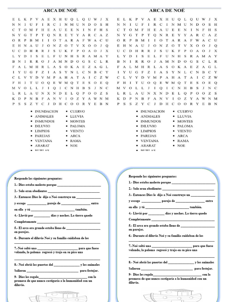 Actividades Arca de Noé | PDF