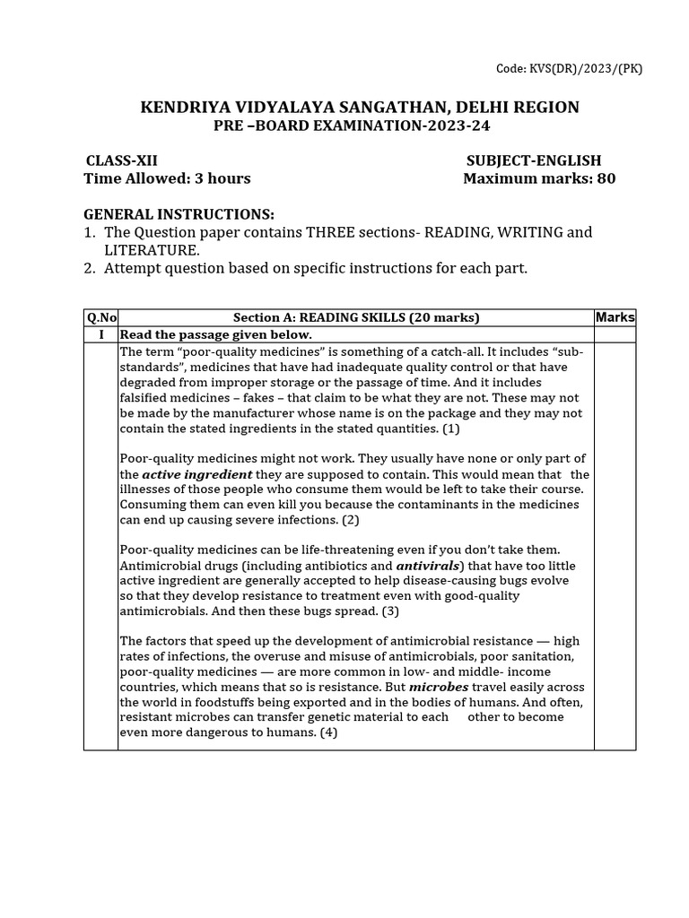 QP English PB2 XII Set3 | PDF | Antimicrobial Resistance | Cybercrime