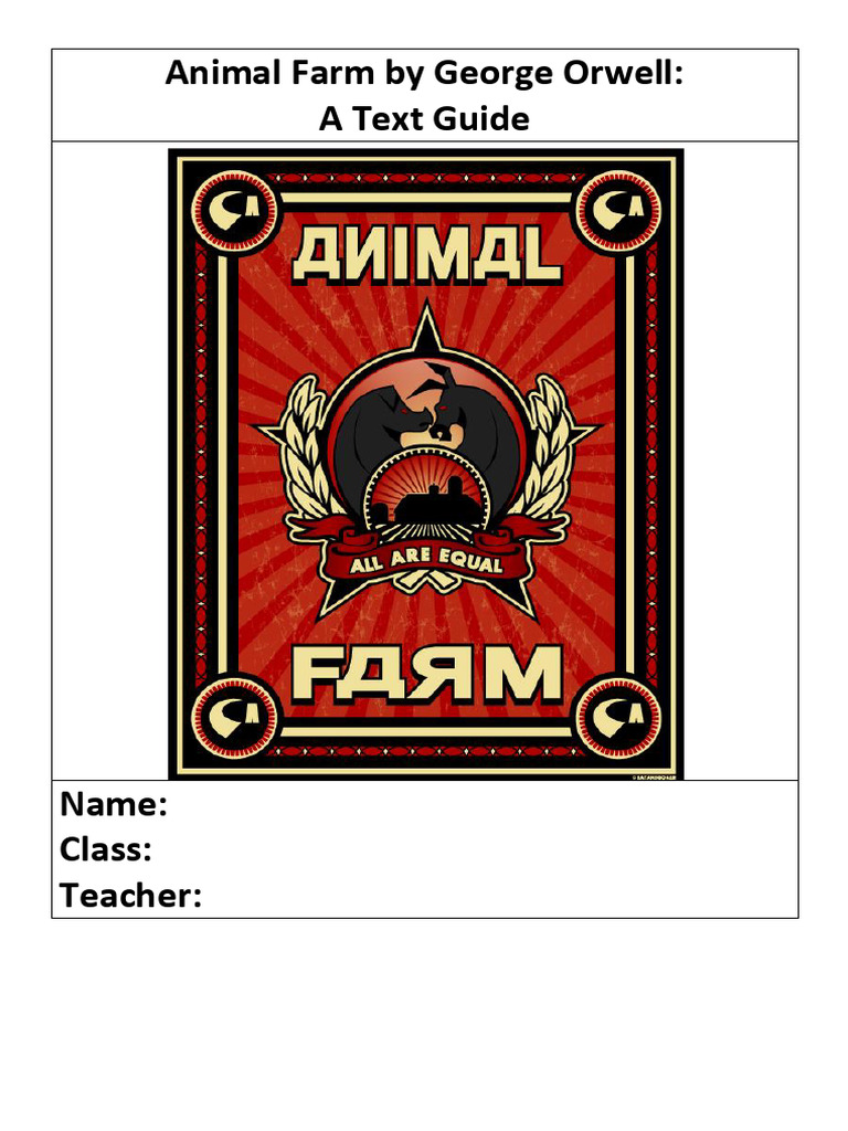 Novel Animal Farm Guide | PDF | Karl Marx | Communism