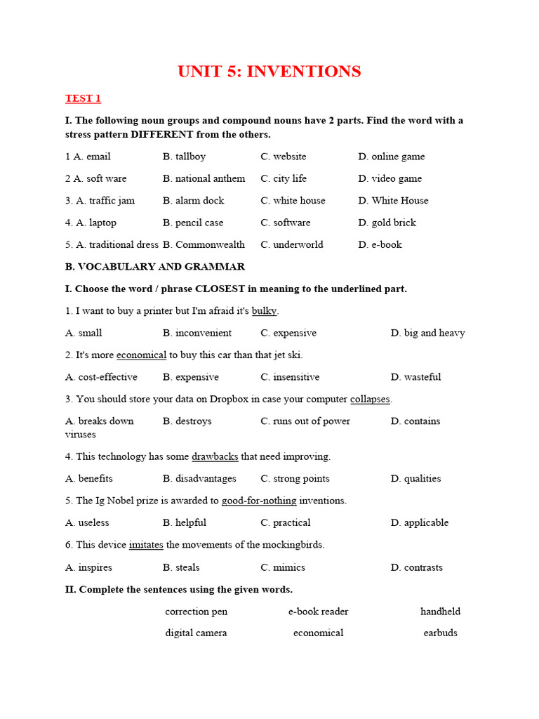 Unit 5 - Test 1 | PDF | Mirror | Handedness