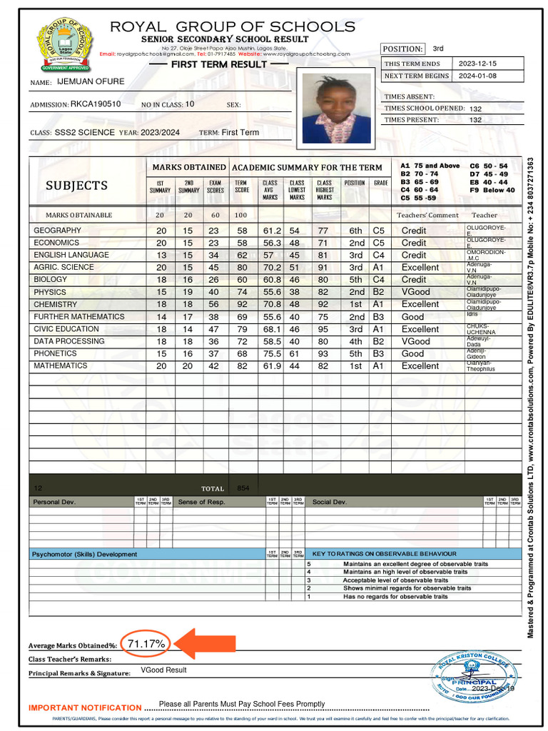 2024First Term | PDF | Science | Observation