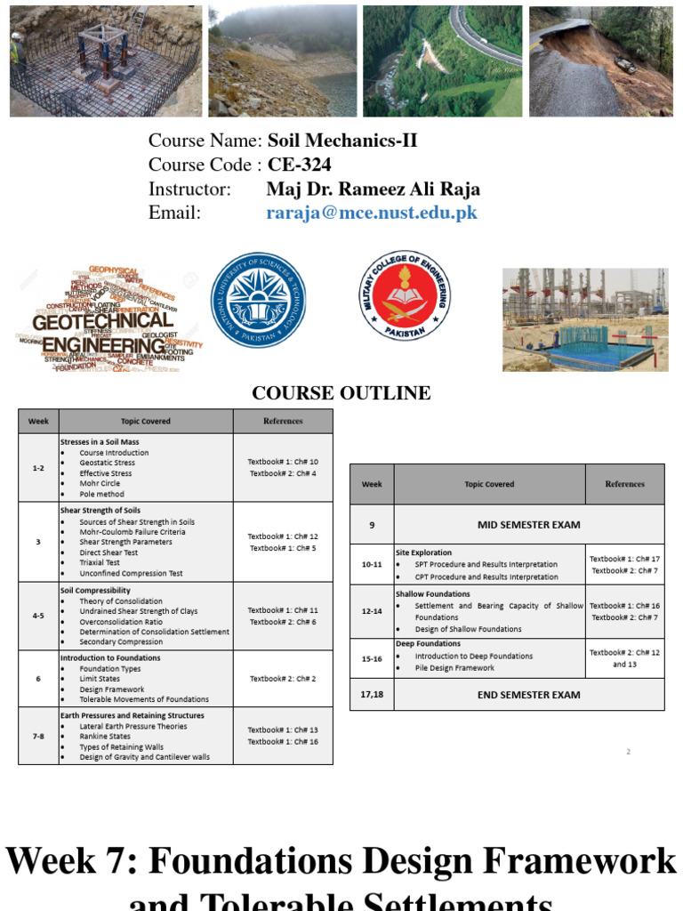 Week7 Foundation Design Framework | PDF | Foundation (Engineering ...