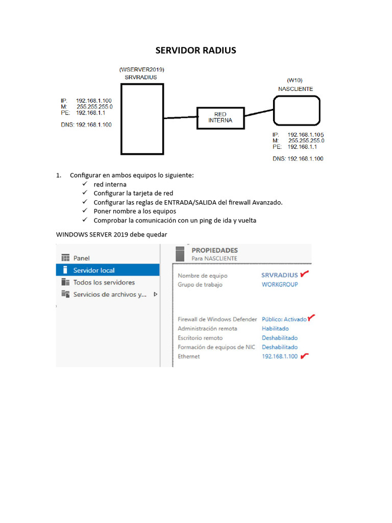 Tarea 03-Servidor Radius | PDF | Windows 10 | Directorio Activo