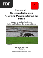 Mga Hamon at Pagtugon Sa Mga Gawaing Pangkabuhayan | PDF