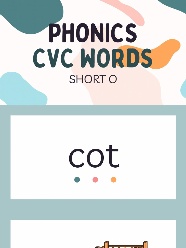 Words With The Medial Short o Sound | PDF