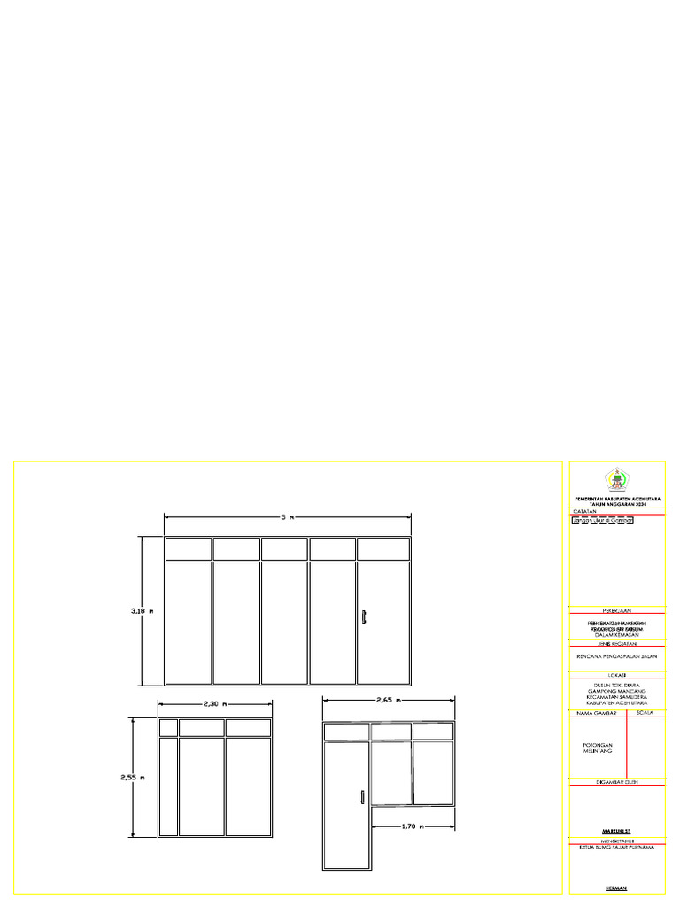 Gambar Pemasangan Kaca) - Model1 | PDF