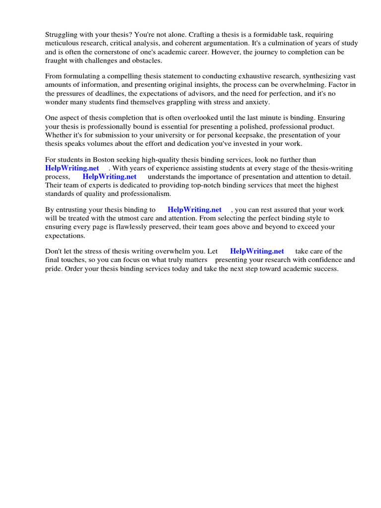 Thesis Binding Boston | PDF | Bookbinding | Books