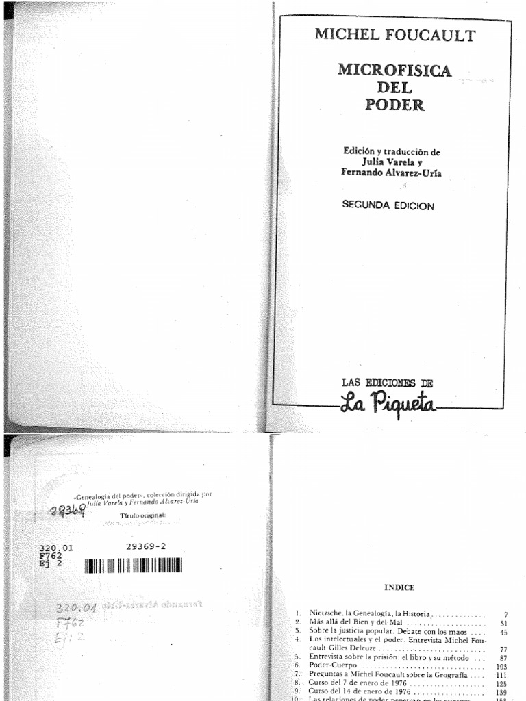 Foucault, Michel - Microfisica Del Poder | PDF