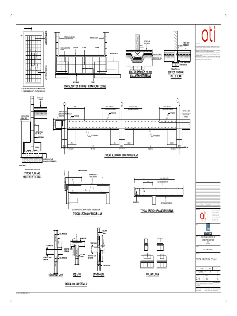 S-003-Typical Structural Detail-1 | PDF | Beam (Structure) | Building ...