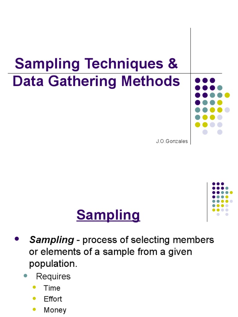 Sampling | Sample Size Determination | Sampling (Statistics)