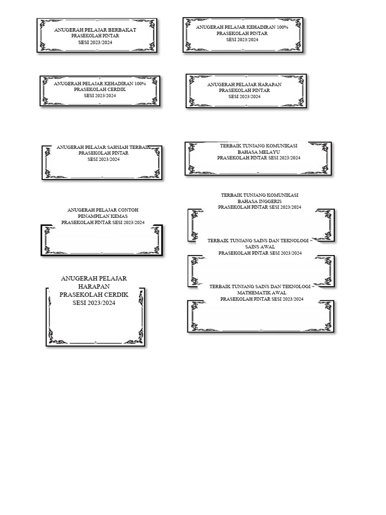 Label Piala | PDF | Seni | Teknologi & Rekayasa