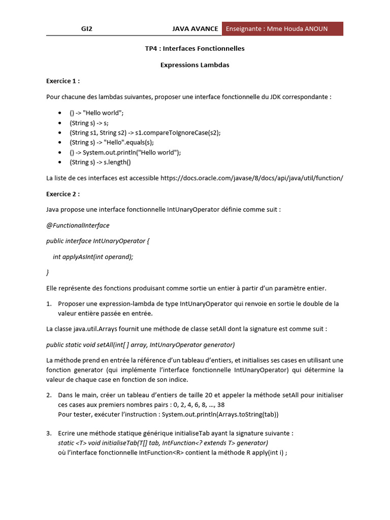 TP 4 Expressions Lambda | PDF