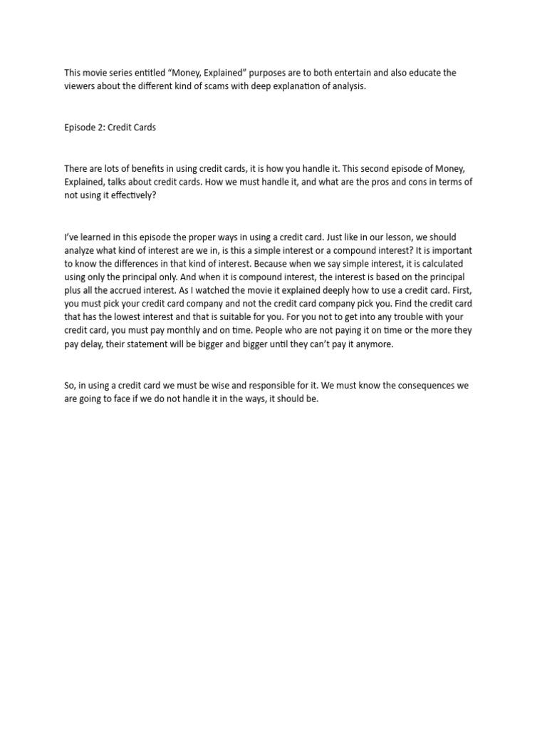 Money Explained 2 | PDF