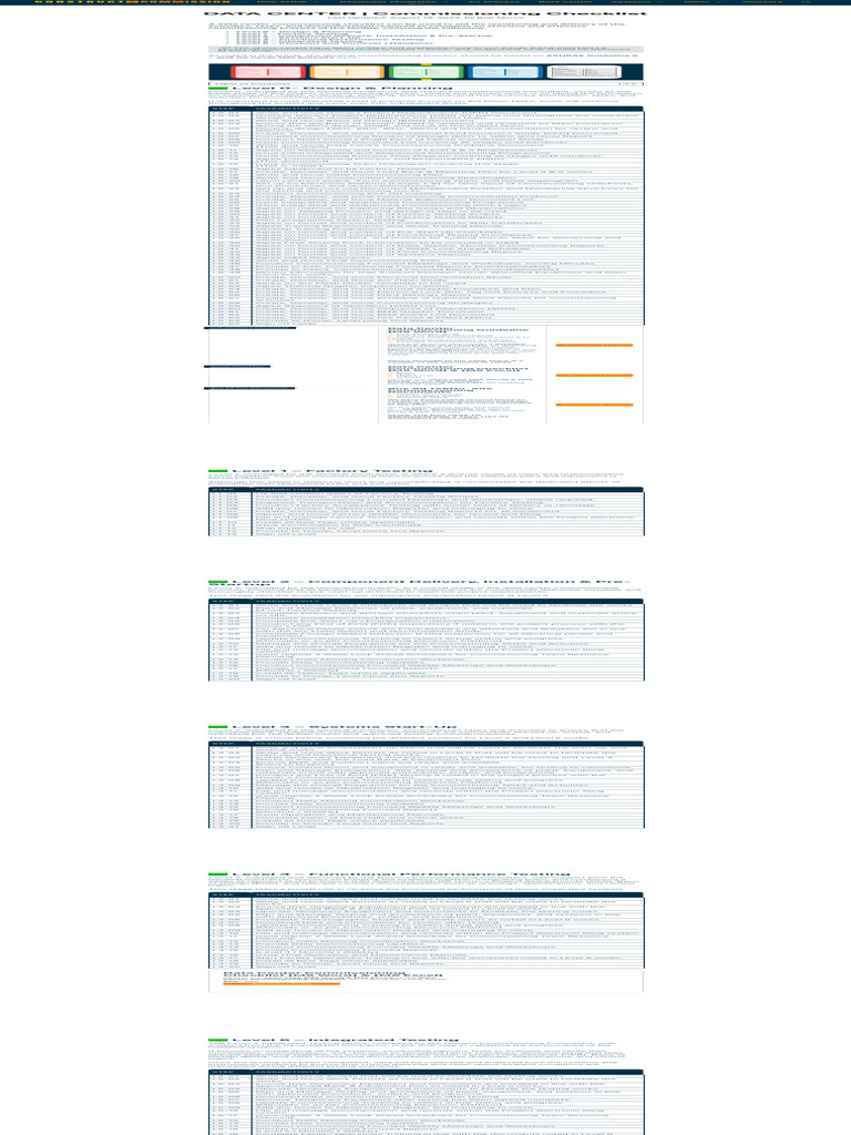 DATA CENTER - Commissioning Checklist | PDF | Computing