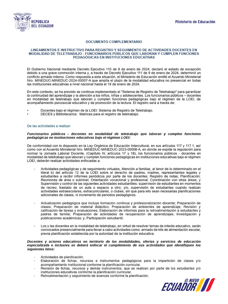 Documento Complementario Teletrabajo Semana II - 19012024-1 | PDF