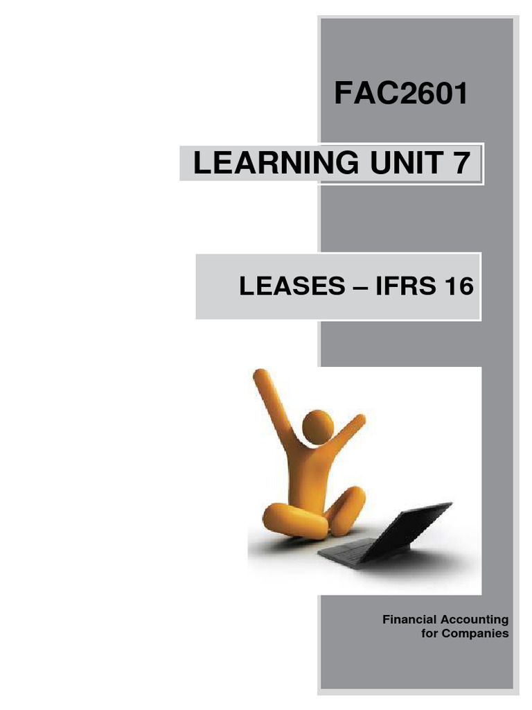 Learning Unit 7 - Leases - IFRS 16 | PDF | Lease | International ...