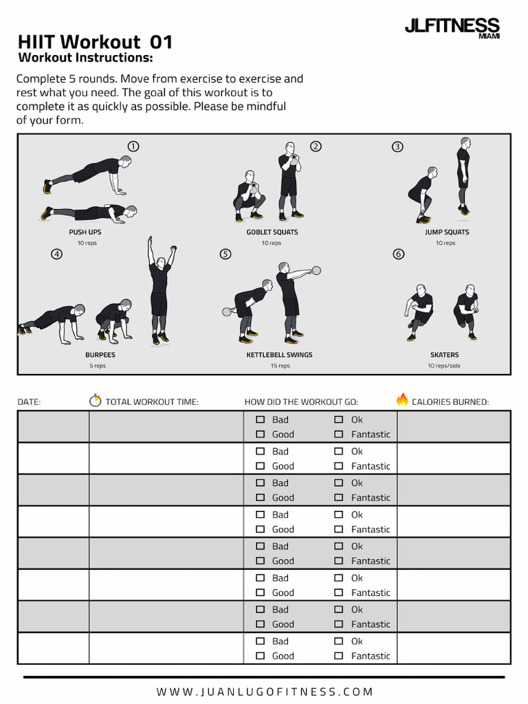 Printable Workout Logs - 15 Sheets - A4 Size | PDF