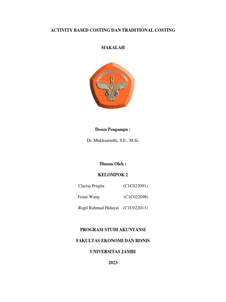 Activity Based Costing Dan Traditional Costing | PDF