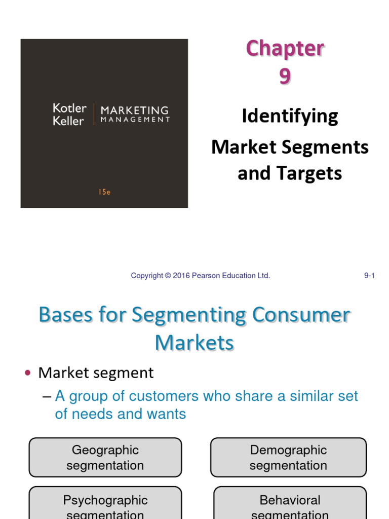 Chapter 9. Identifying Market Segments and Targets. Copyright 2016 ...