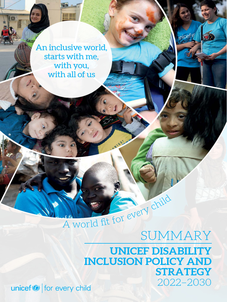 UNICEF Disability and Inclusion Strategy 2022 2030 Short Version | PDF ...
