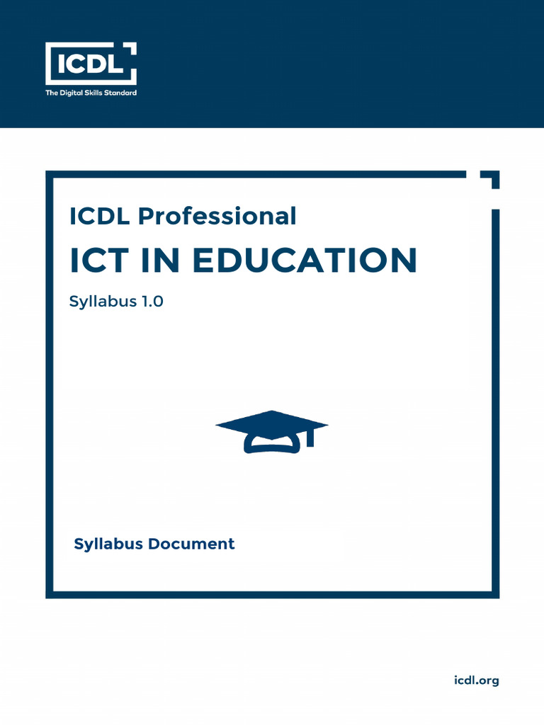 ICDL ICT in Education - Syllabus 1.0 | PDF | Educational Technology ...