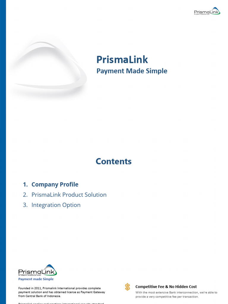 Prismalink Company Profile 2023 | PDF | Debit Card | Credit Card