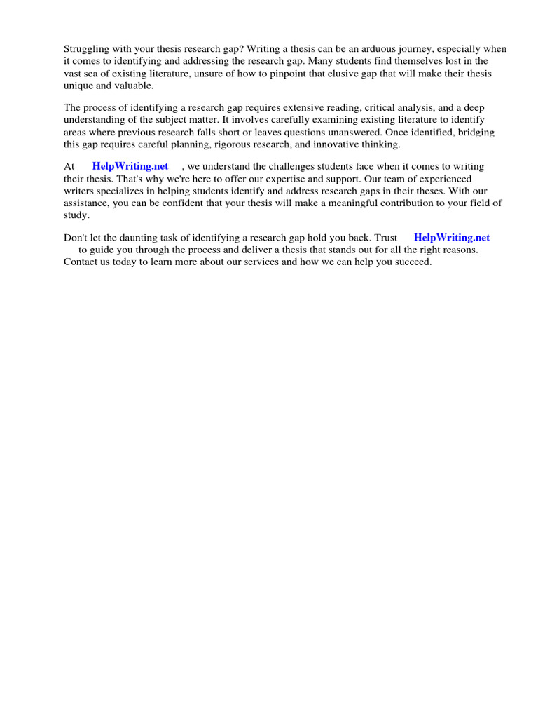 Thesis Research Gap Solutions Pdf Science And Mathematics 9750