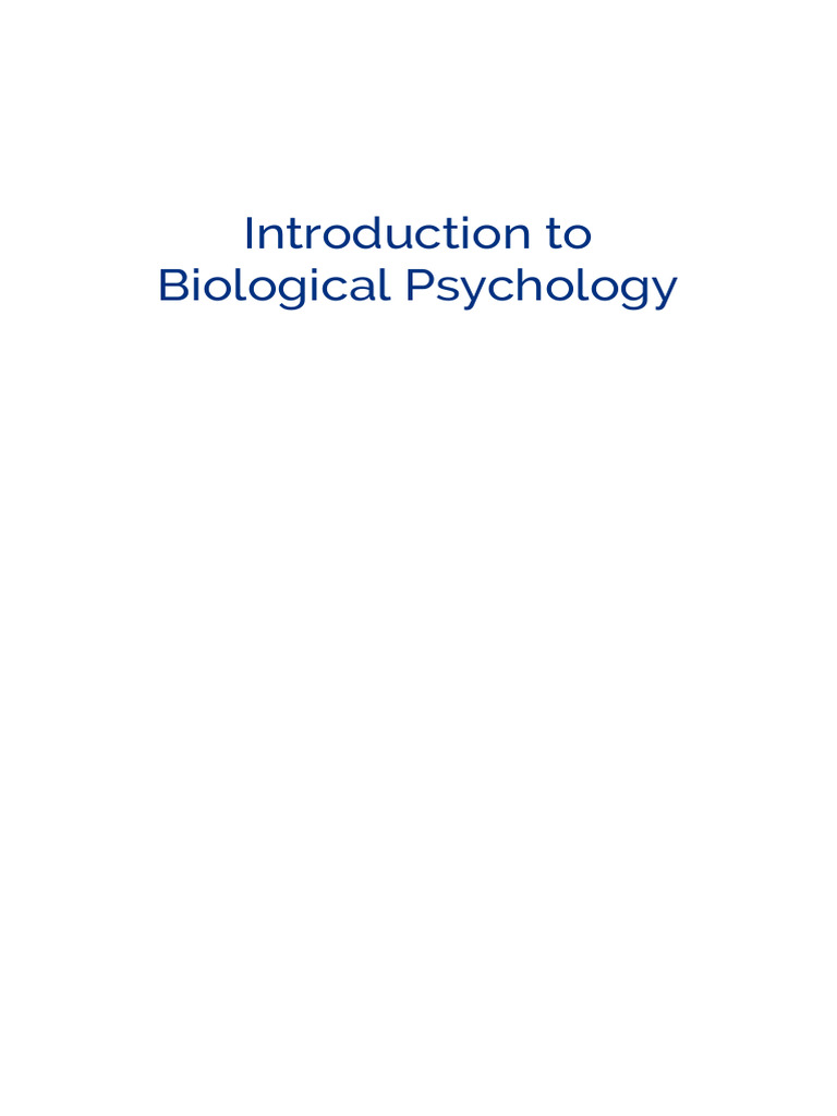 Introduction To Biological Psychology 1677183291 | PDF | Ethology ...