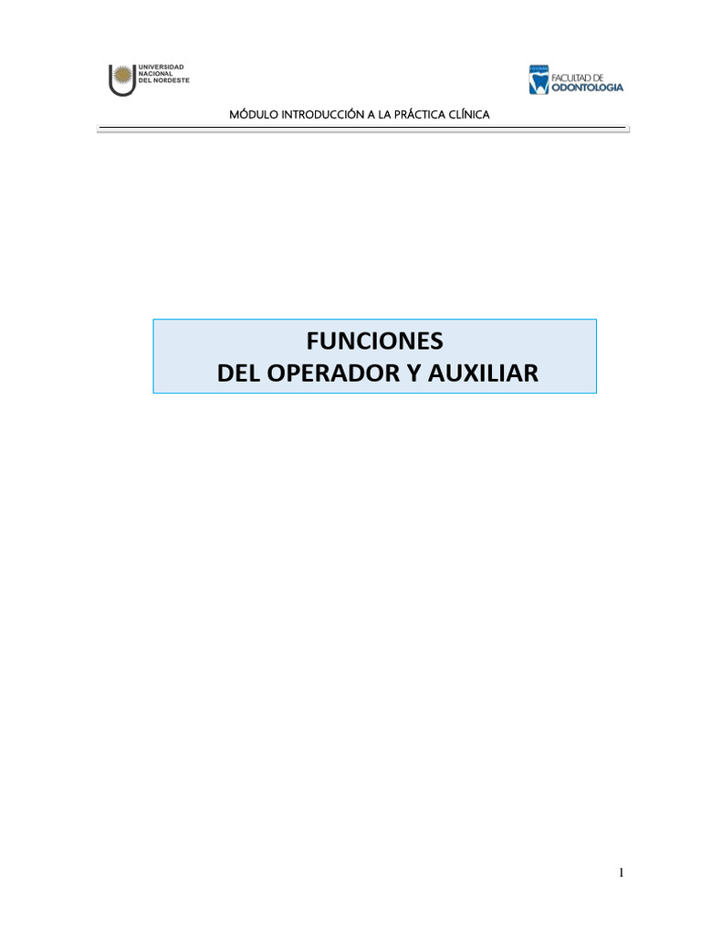 Funciones Operador y Auxiliar 2023 | PDF