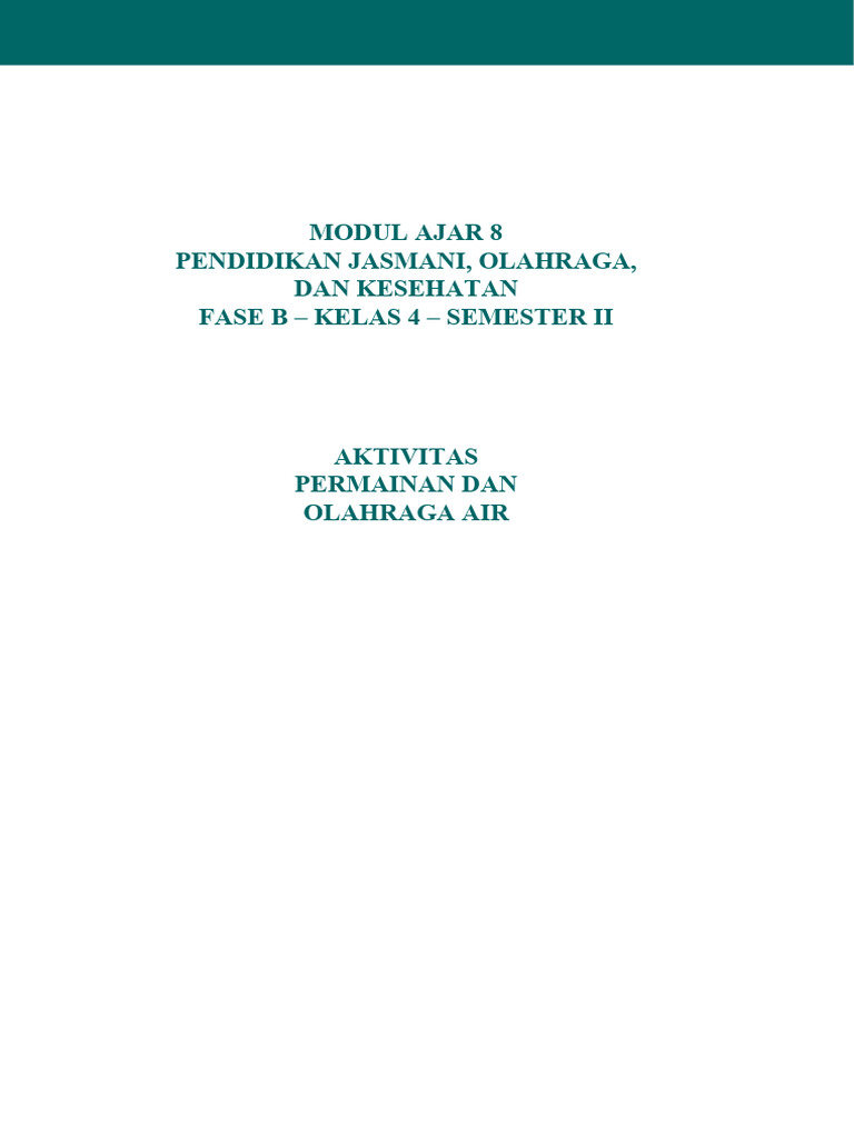 Modul Pjok 4 | PDF