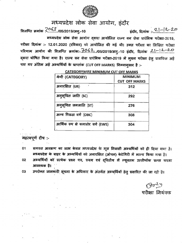 Exam Cutoff Marks Analysis | PDF