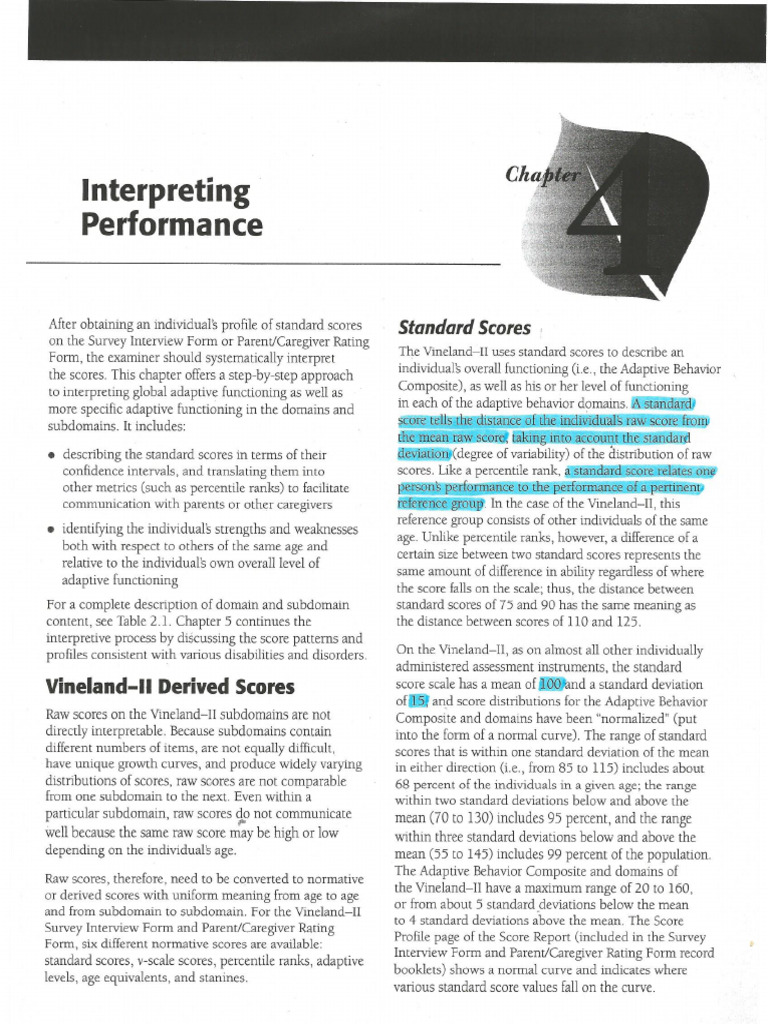 Interpreting Scores | PDF