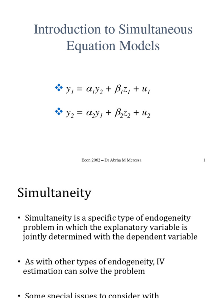 Chapter 2 SEM | PDF | Endogeneity (Econometrics) | Structural Equation Modeling