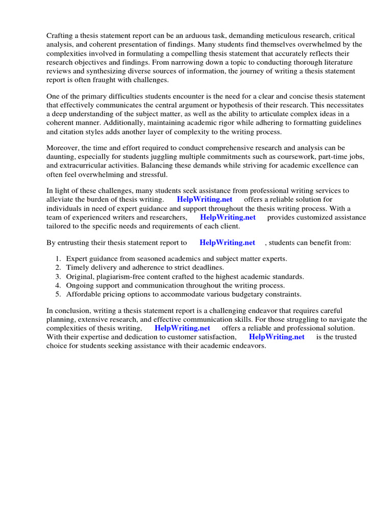 Effective Thesis Statement Writing Guide | PDF | Essays | Thesis