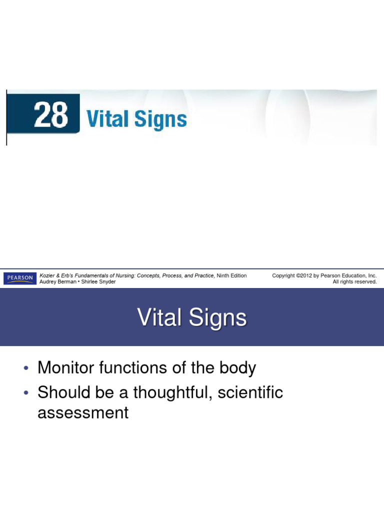 Berman Ch28 Lecture VITAL SIGNS | PDF | Heat Transfer | Thermoregulation
