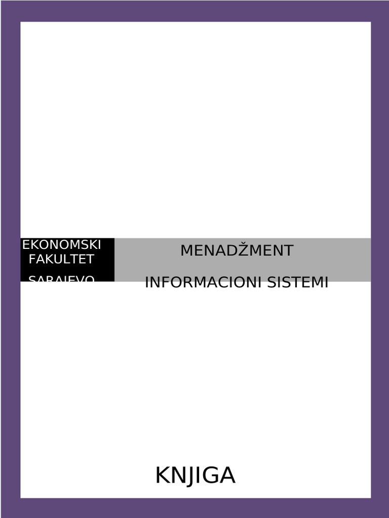 Dokumen - Tips - Menadzment Informacioni Sistemi Cijela Knjiga | PDF