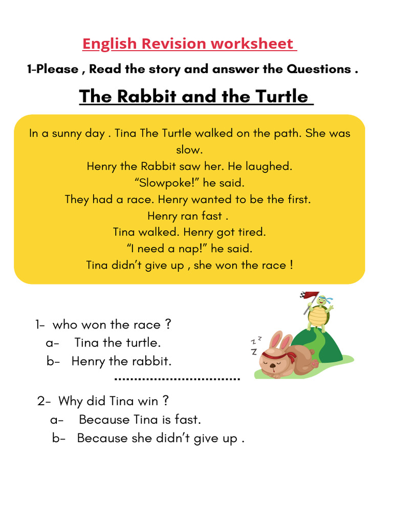 English Revision Worksheet | PDF