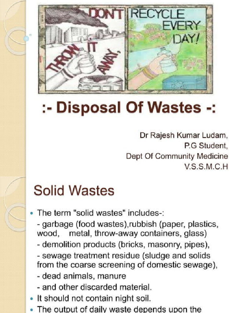 Waste Disposal PPT Unit 1 | PDF