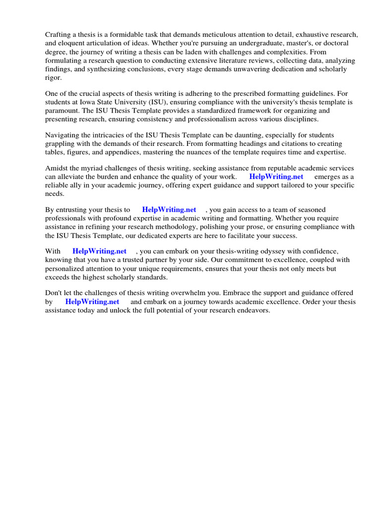 Iowa State University Thesis Template | PDF | Thesis | Writing