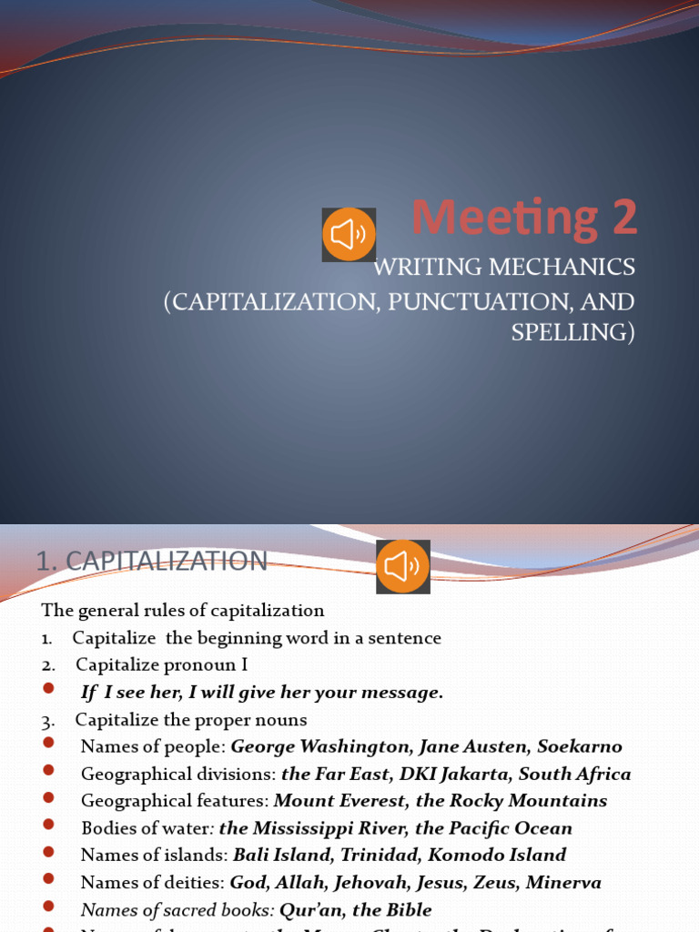 2nd Meeting Basic Writing - Writing Mechanics | PDF | Consonant | Vowel