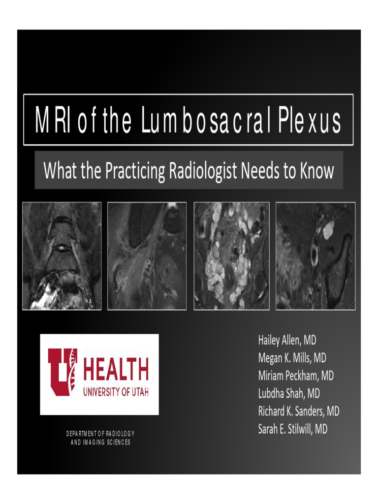 23 - MRI of The Lumbosacral Plexus - What The Practicing Radiologist ...