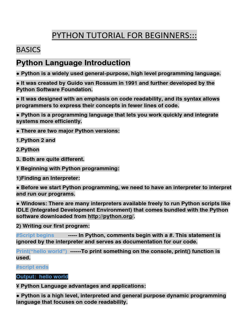PYTHON - Saikrishna Vadla | PDF | Python (Programming Language ...