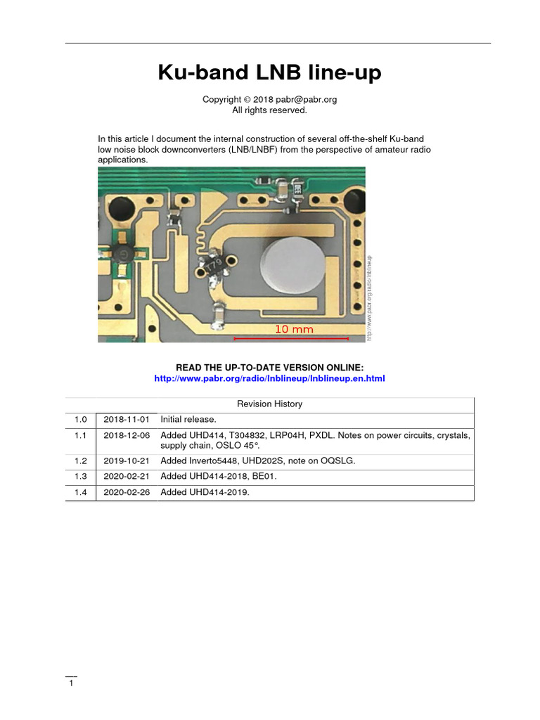 Ku-band LNB line-up | PDF
