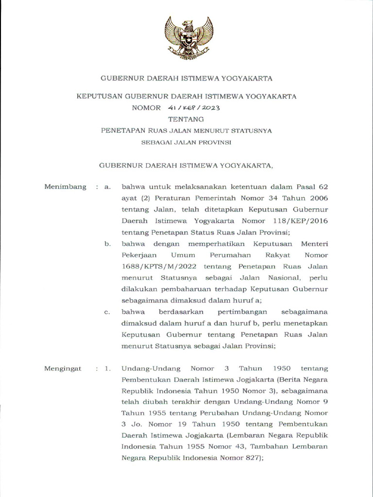 SK Jalan Provinsi 2023 | PDF