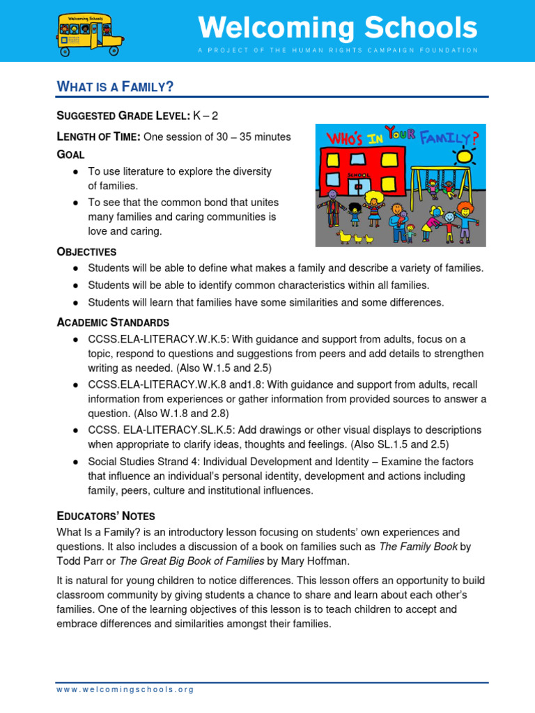 WS Lesson What Is A Family | PDF | Social Psychology | Cognition