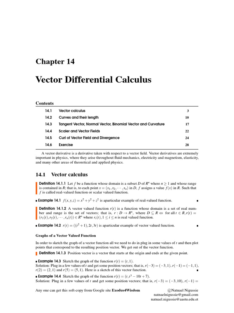 Vector Differential Calculus Pdf Teaching Methods And Materials