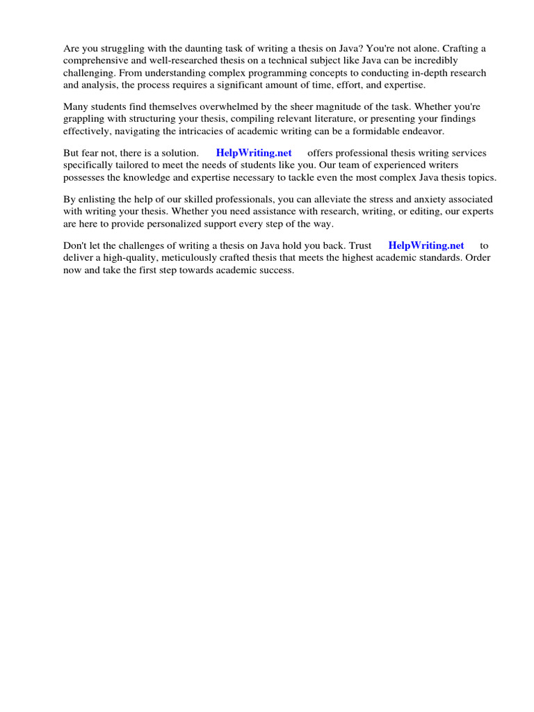 Java Thesis Pdf Java Programming Language Programming 
