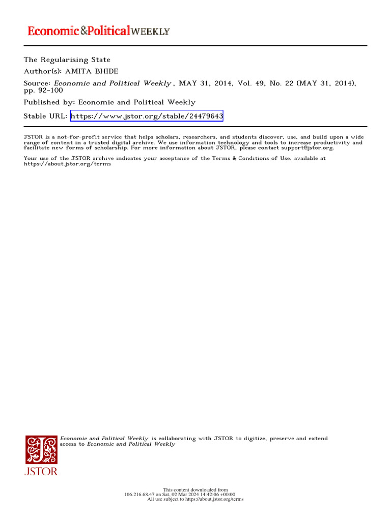 Maharashtra's Gunthewari Informality | PDF